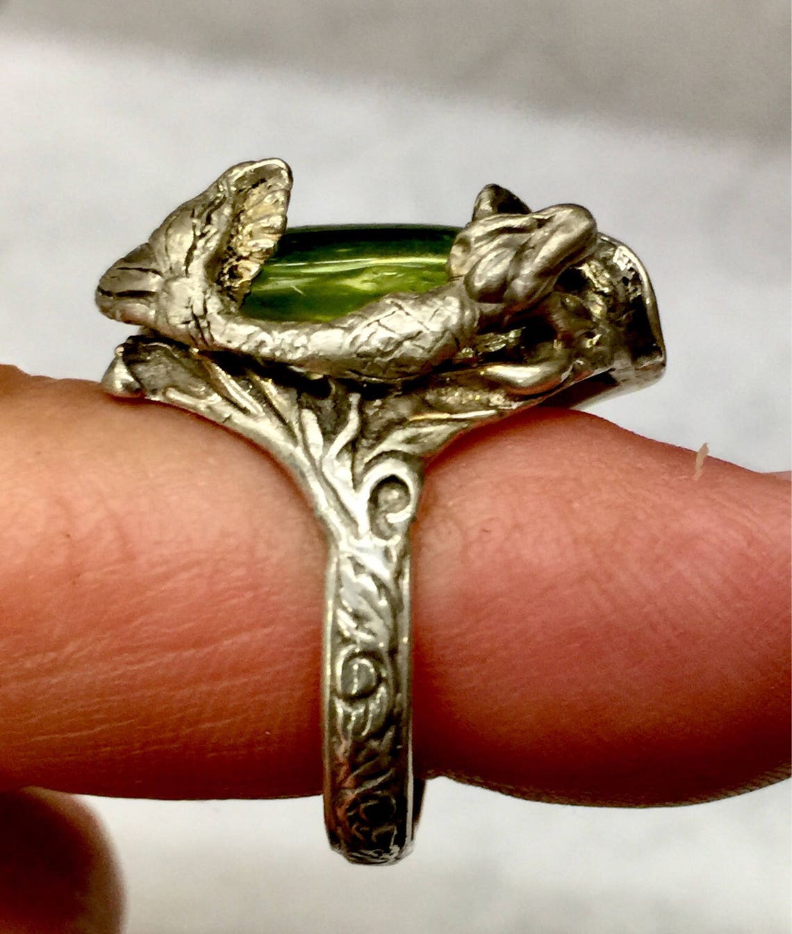 Nouveau Enchanted Mystical Magic Gazing Pool Mermaid Ring Sea Horse ...