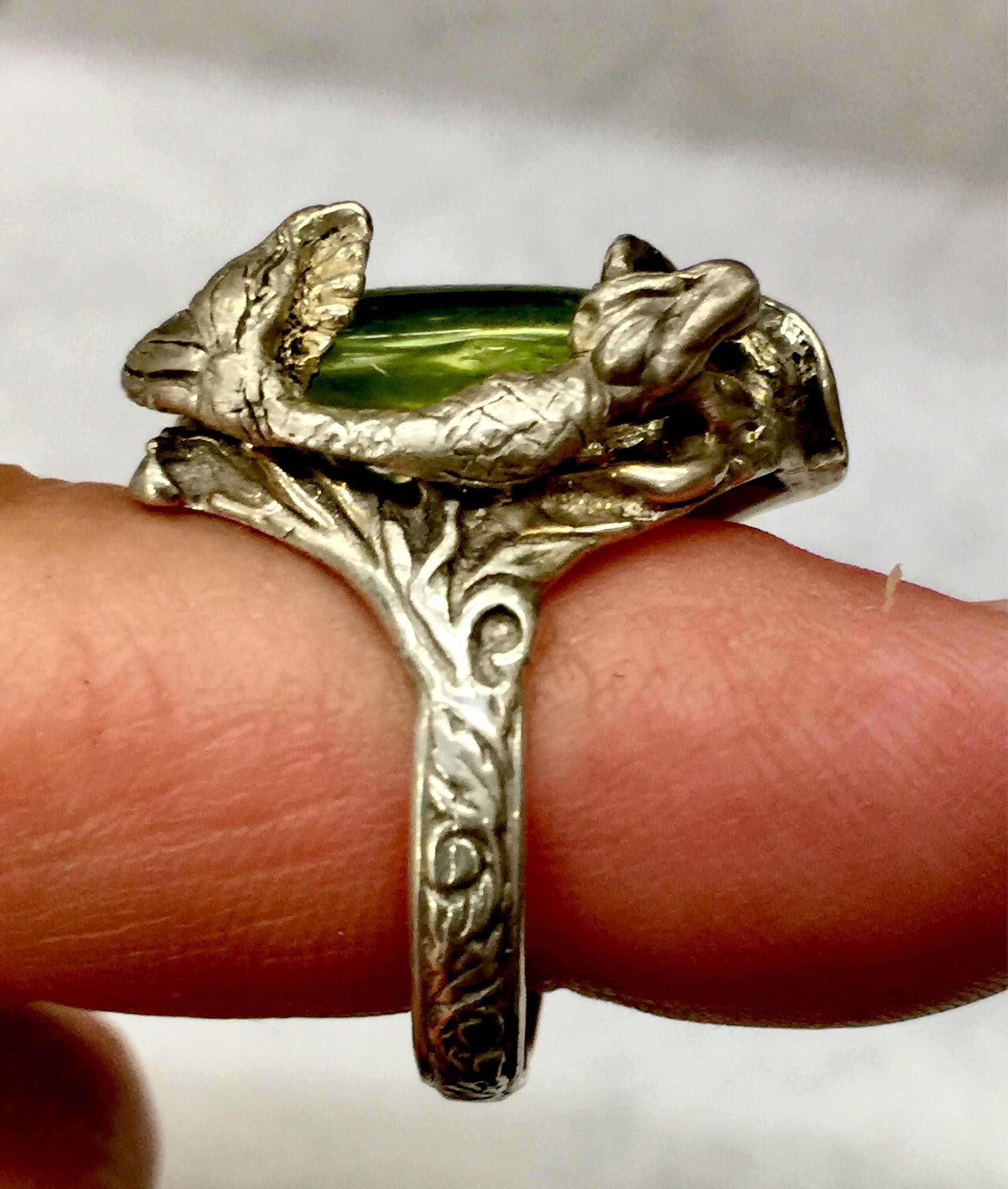Nouveau Enchanted Mystical Magic Gazing Pool Mermaid Ring Sea Horse ...