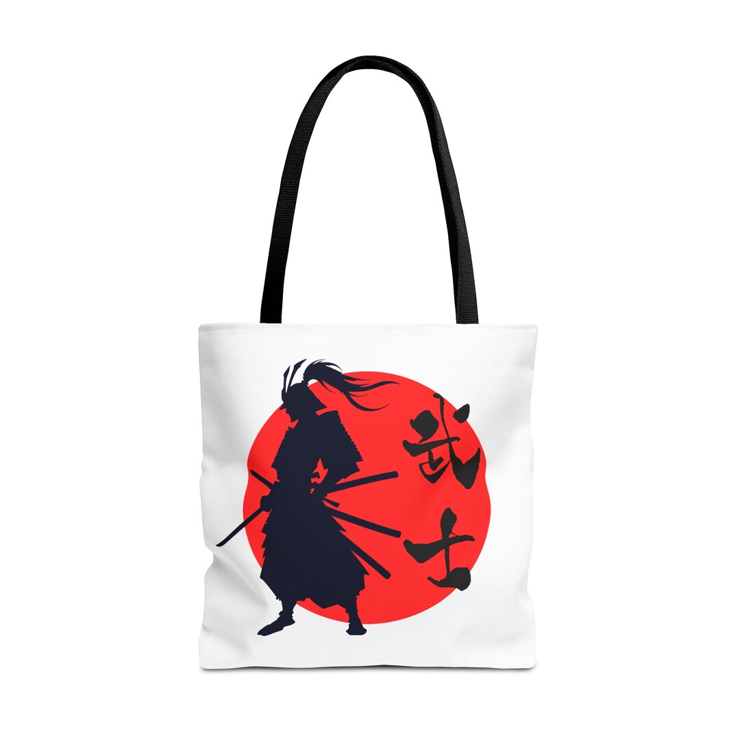 Samurai Mount Fuji Cherry Blossoms Tote Bag, Japanese Warrior Travel ...