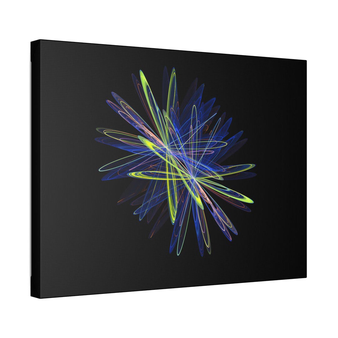 Quantum Entanglement Atoms Colliding Canvas Fractal Art Print Science ...