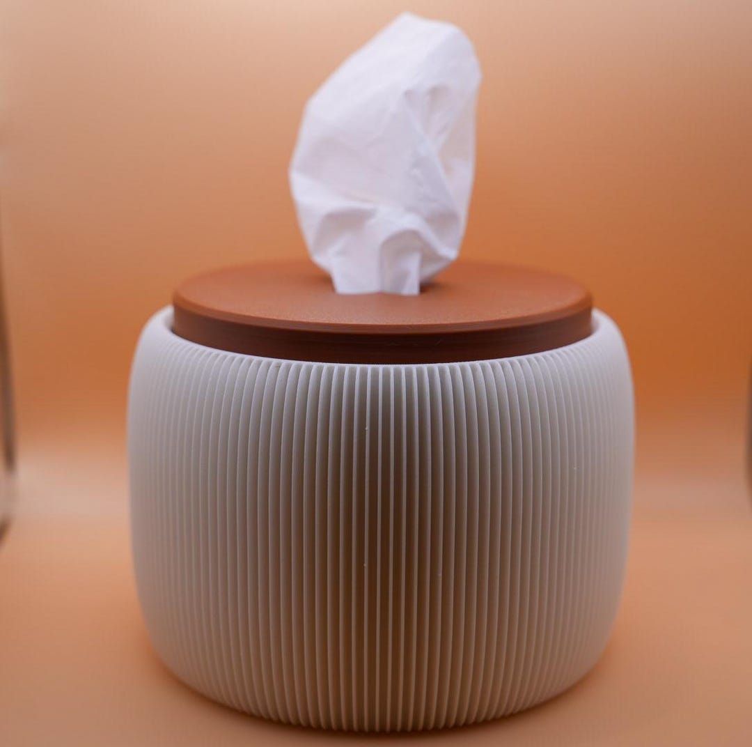 Hinoki Tissue Box I Ribbed Toilet Paper Tissue Cover I Bathroom Storage ...
