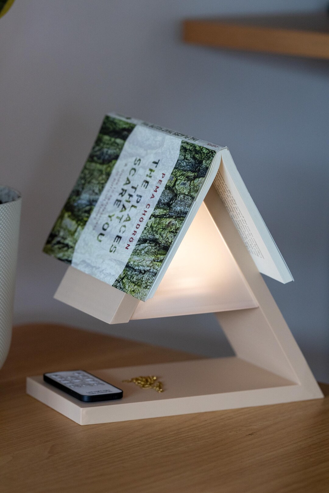 3D Printed Book Lamp: Bedside Light & Bookmark Stand - Gift for Book ...