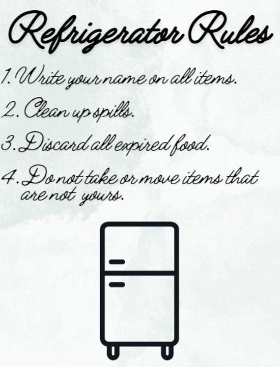 Office Refrigerator Signs