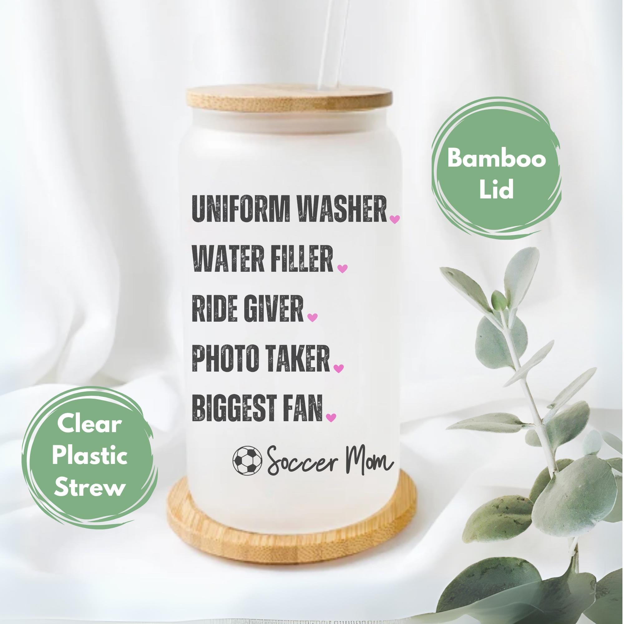 Soccer Mom Glass Cup for Mothers Day Custom Soccer Mom Cup Soccer Mom ...
