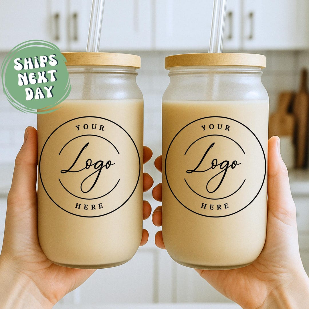 Custom Logo Cups Glass Logo Coffee Mugs Bulk Corporate Gifts With Logo ...