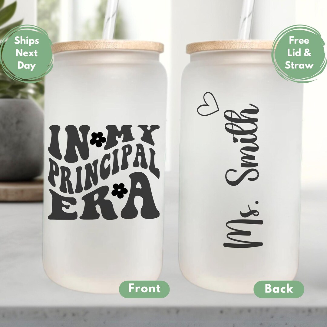 School Principal Glass Coffee Cup Gift for School Principal ...