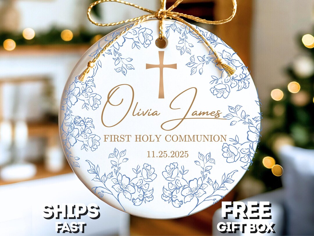 First Communion Ornament Custom First Communion Christmas Ornament ...