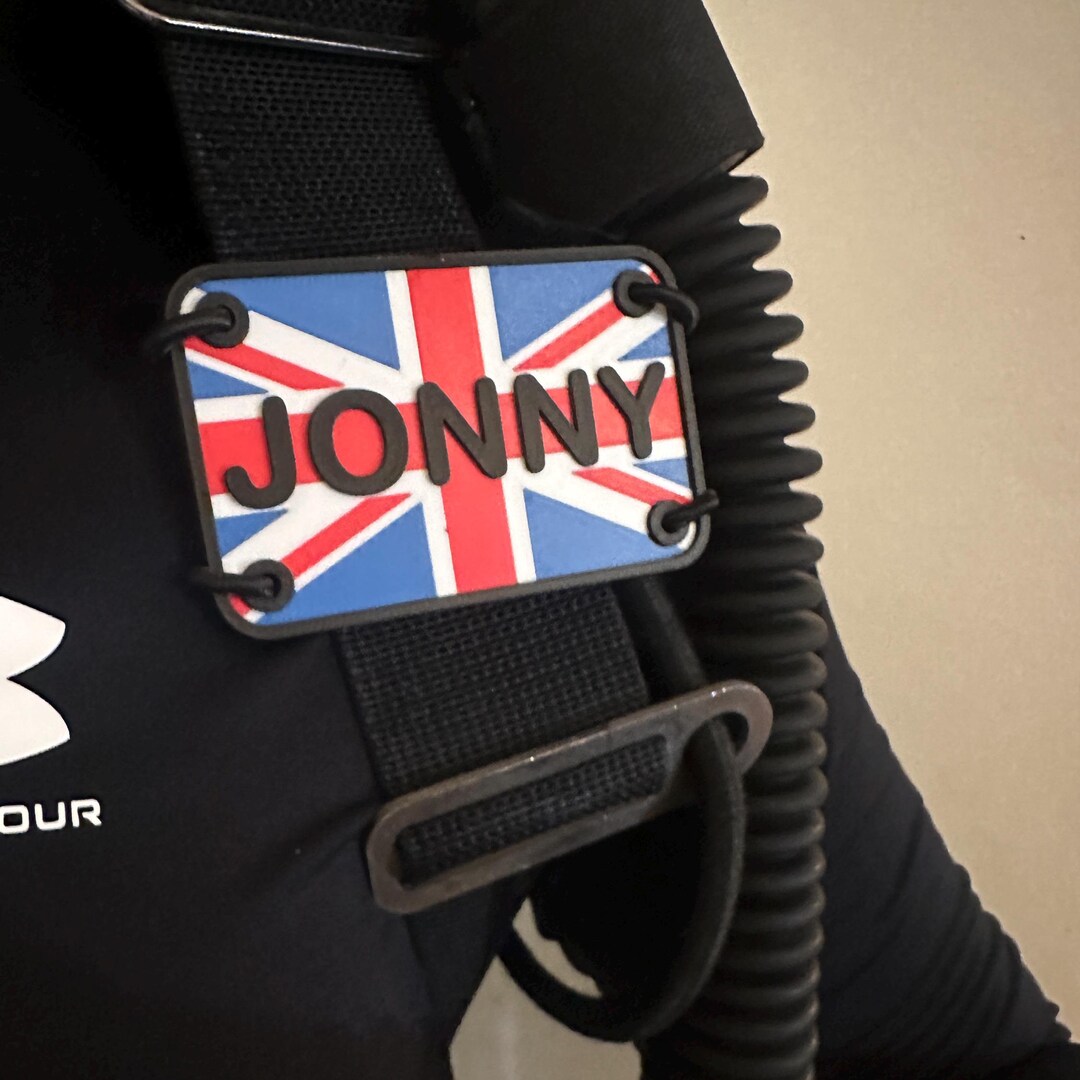Diver Name/flag Badge - Etsy