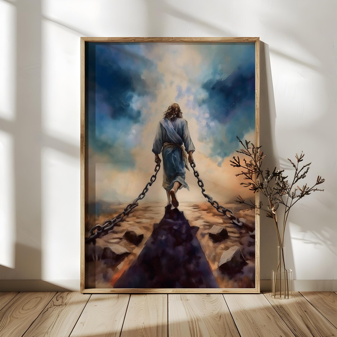Breaking the Chains A Powerful Christian Wall Art Symbolizing Freedom ...