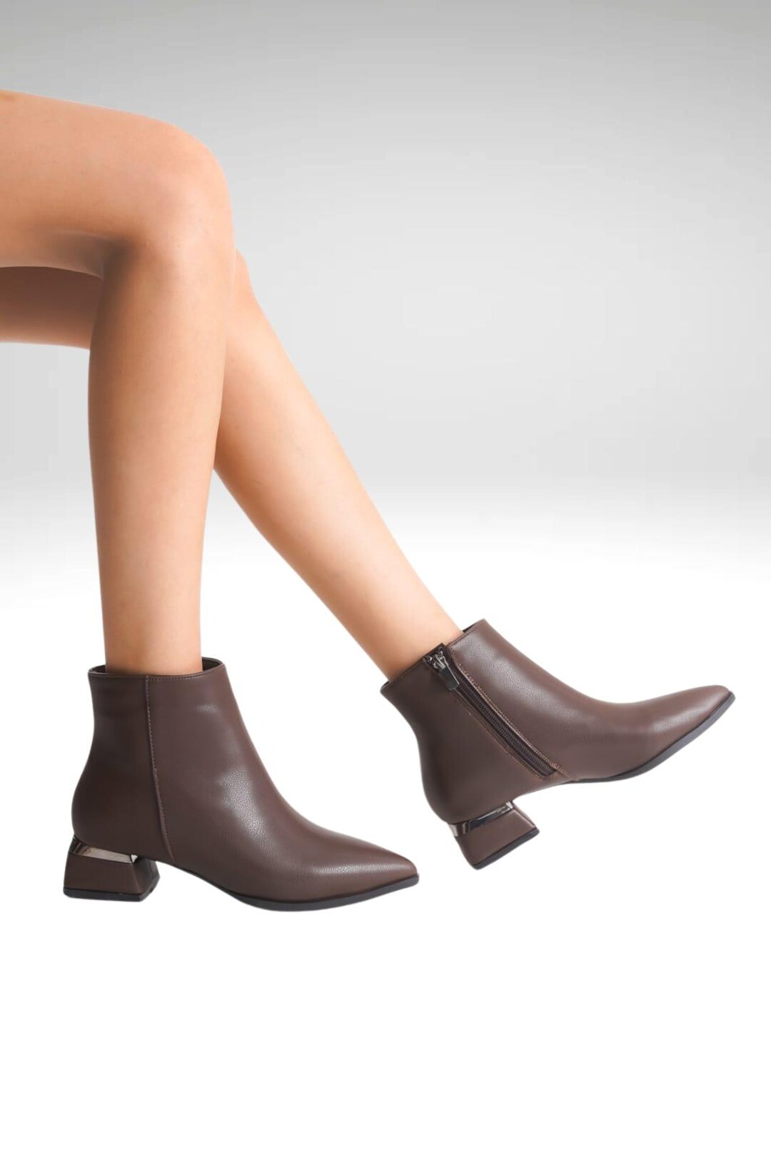 Coffee Colored Boots, Women Casual Shoes, Special Design Handmade Women ...