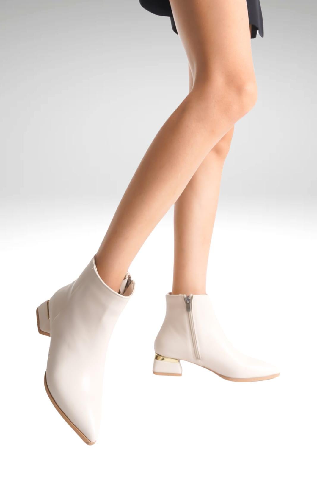 Beige Women Boots, Women Casual Shoes, Special Design Handmade Women ...