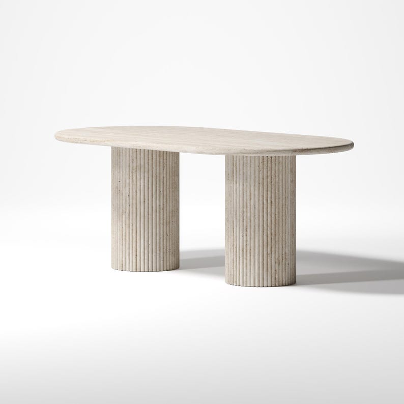 Made-to-order Marble / Travertine Dining Table - Available in 2 Sizes ...