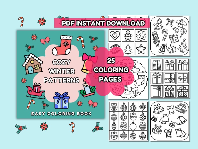 Cozy Winter Coloring Pages Christmas Coloring Pages Bold and Easy ...