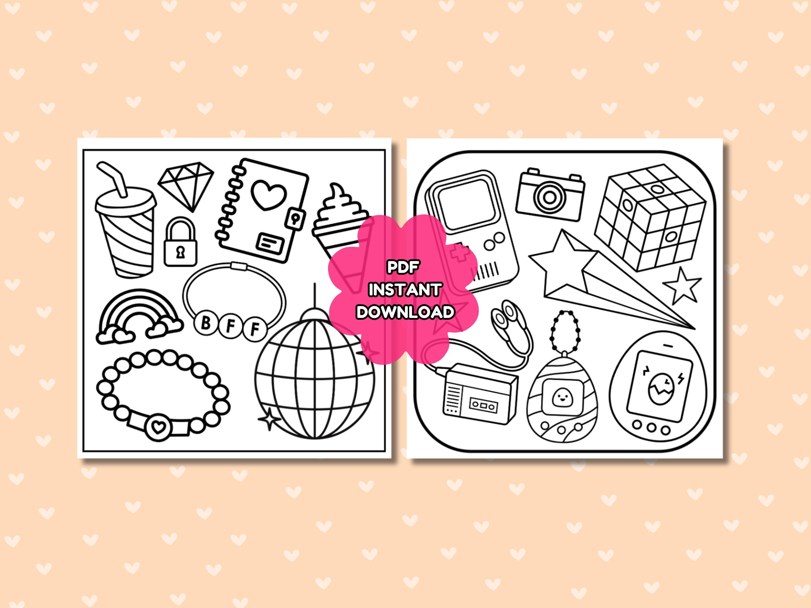 Cute Coloring Pages, Bold and Easy Designs for Relaxation, Comfy ...