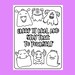Halloween Coloring Pages Positive Affirmation and Mental Health Bold ...