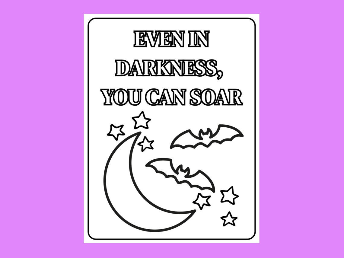 Halloween Coloring Pages: Positive Affirmations, Stress Relief (PDF ...