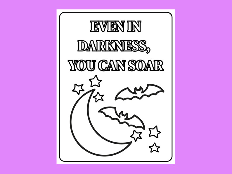 Halloween Coloring Pages Positive Affirmation and Mental Health Bold ...