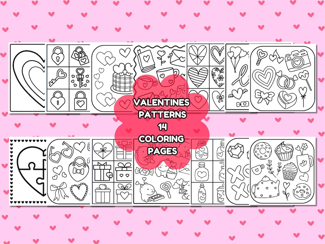 Cute Coloring Pages, Valentines Coloring Pages, Comfy Pattern Coloring ...