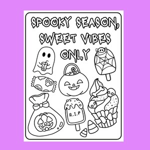 Halloween Coloring Pages Positive Affirmation and Mental Health Bold ...