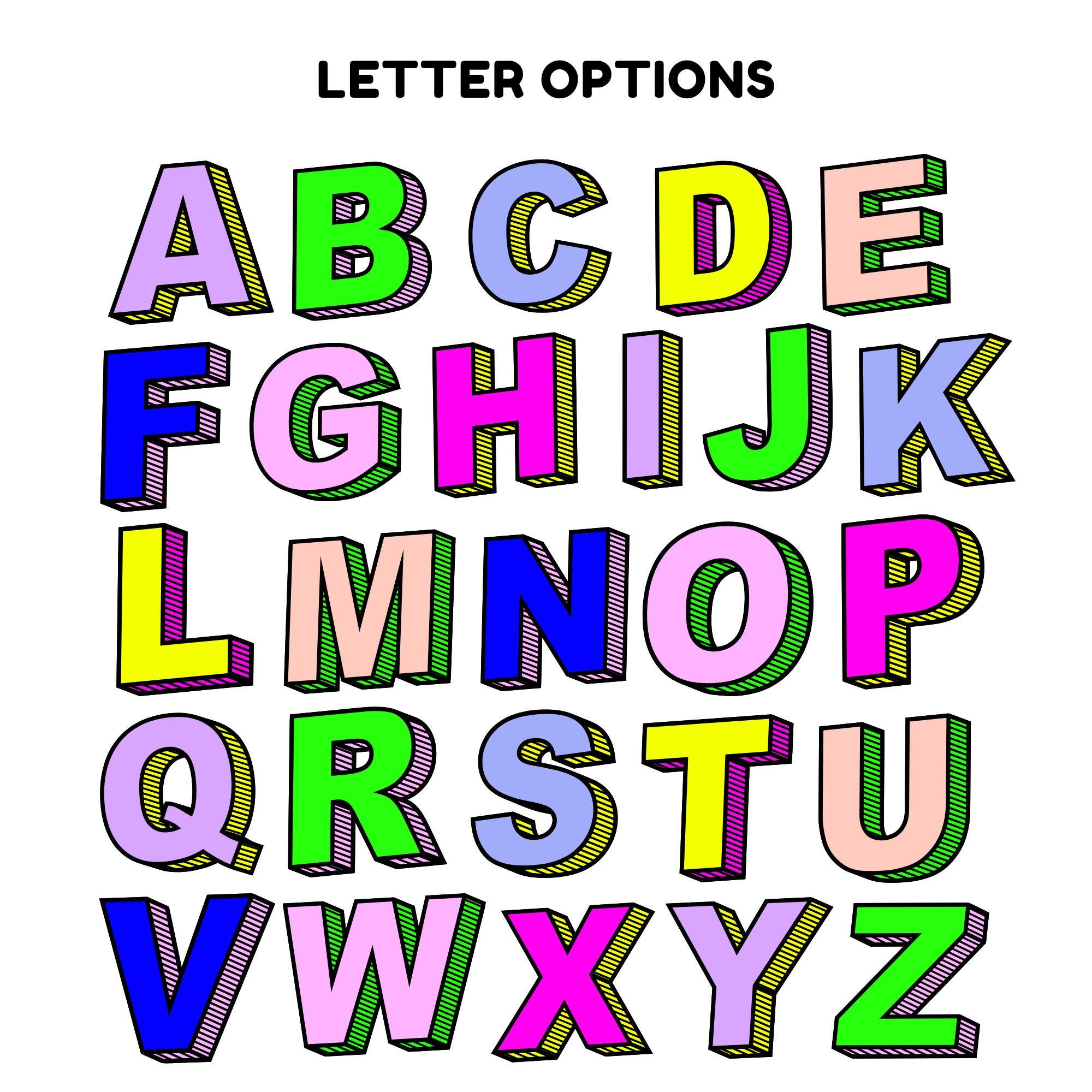 Alphabet Sticker Sheet , Vinyl Alphabet Stickers, Individual Letters ...