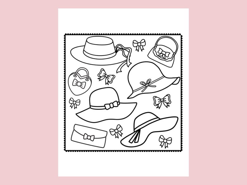 Cute Coloring Pages, Coquette Coloring Pages, Bold and Easy Coloring ...