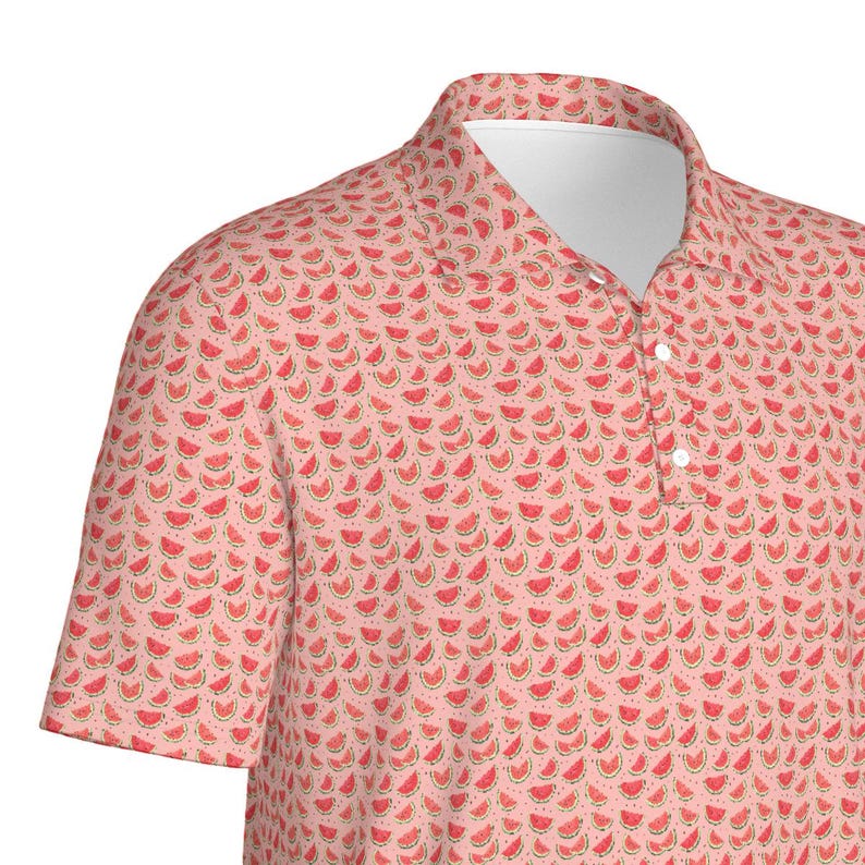 Watermelon Pattern Golf Polo Shirt | Summer Sport Performance Athletic ...