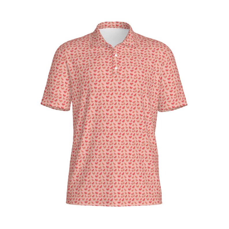 Watermelon Pattern Golf Polo Shirt | Summer Sport Performance Athletic ...