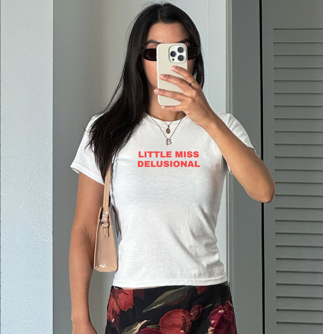 Y2K Baby Tee, Little Miss Delusional Baby Tee, 2000s Baby Tee, Funny ...