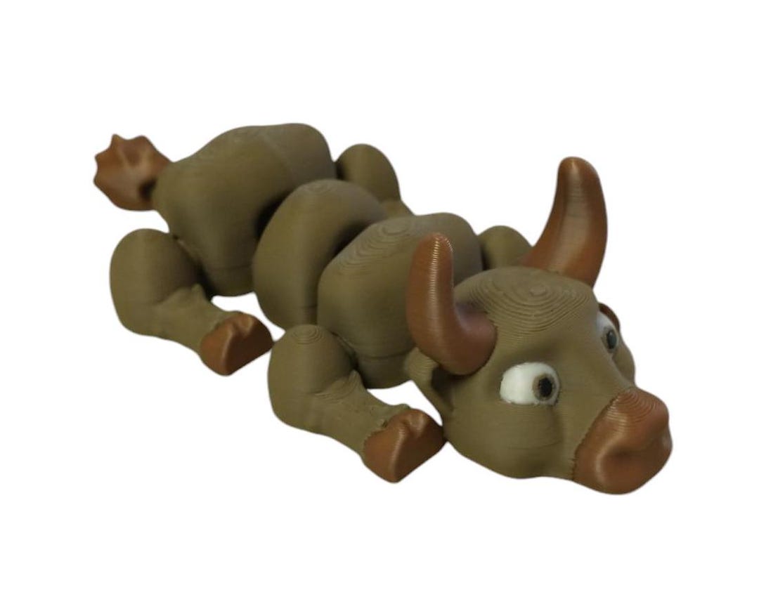 Articulating Lazy Bull 3D Printed Figurine - Etsy UK