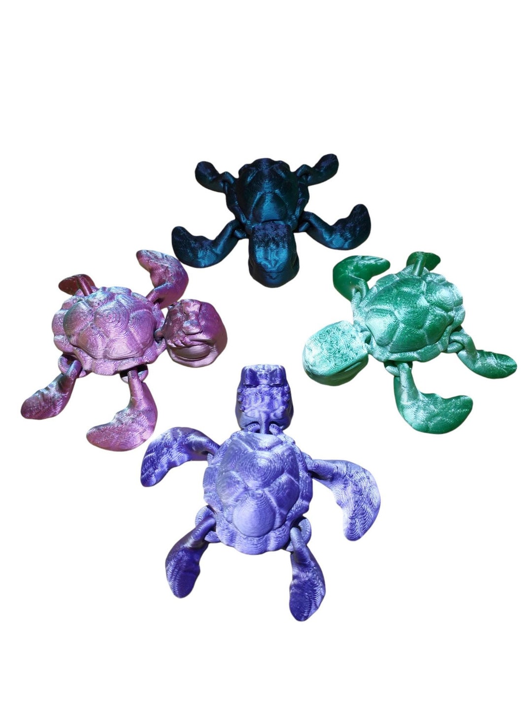Articulating Mini Sea Turtle 3D Printed Figurine - Etsy
