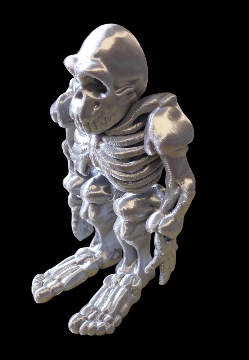 3D Printed Articulating Bigfoot Skeleton Figurine - Etsy
