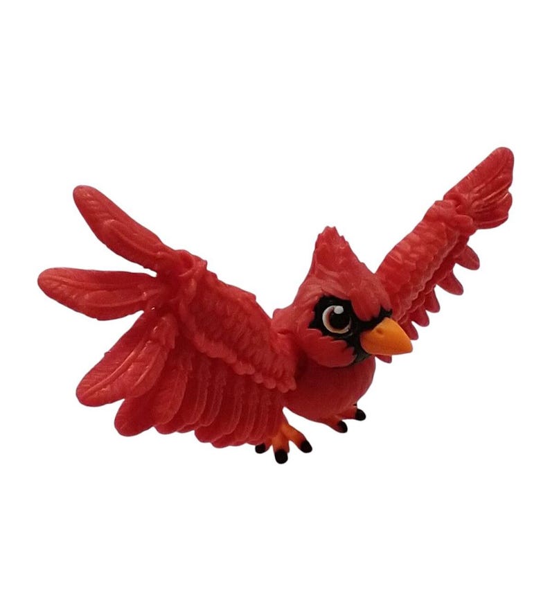 Cardinal Bird 3D Printed Articulating Figurine - Etsy