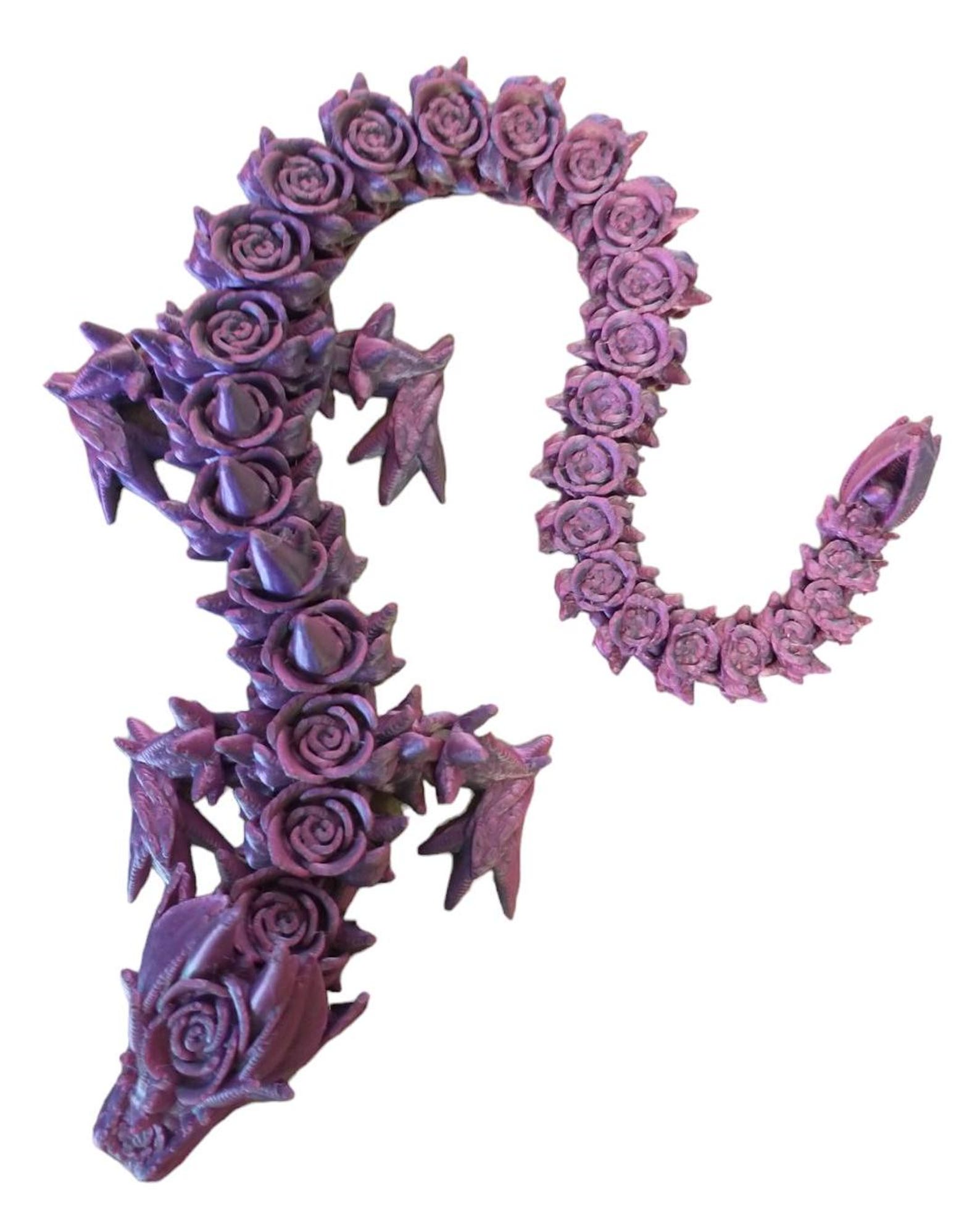 3D Printed Articulating Rose Dragon - Etsy