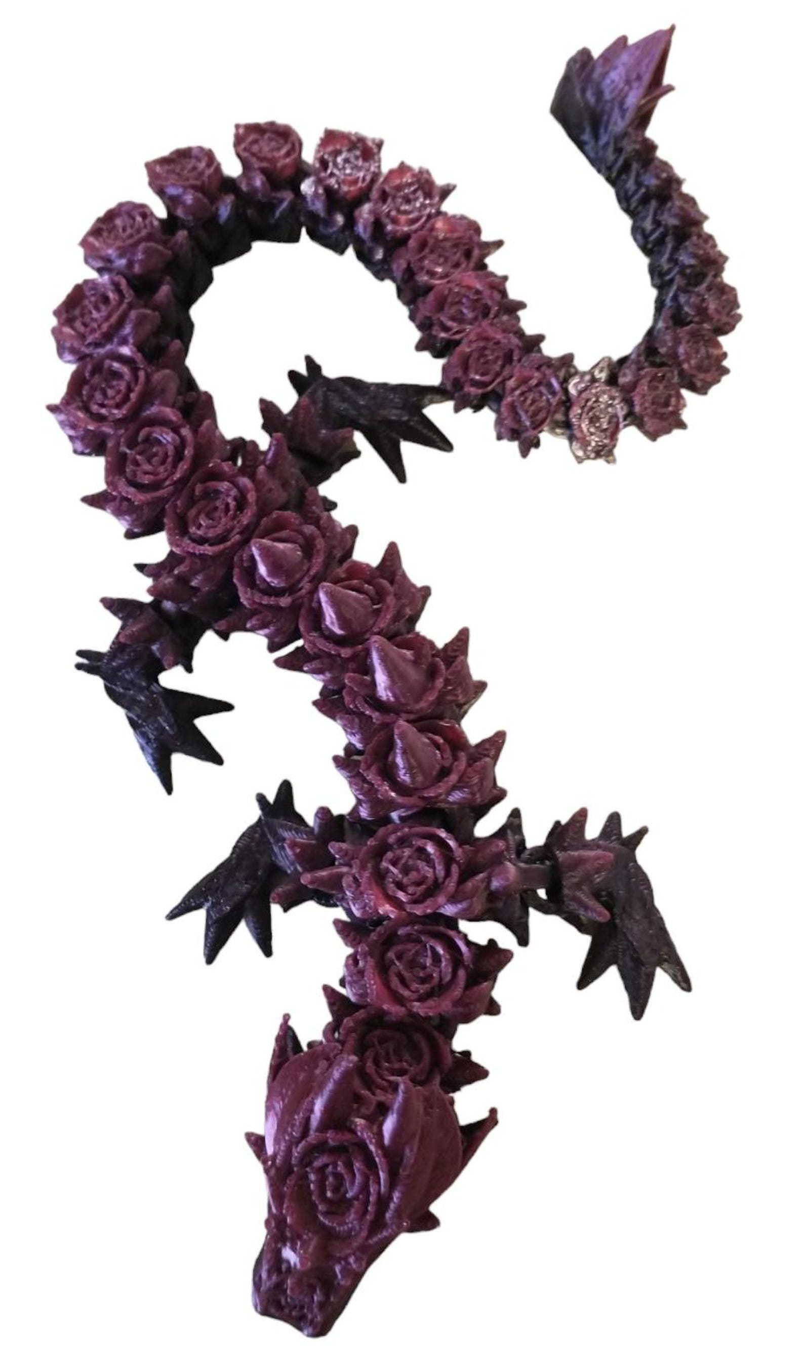 3D Printed Articulating Rose Dragon - Etsy