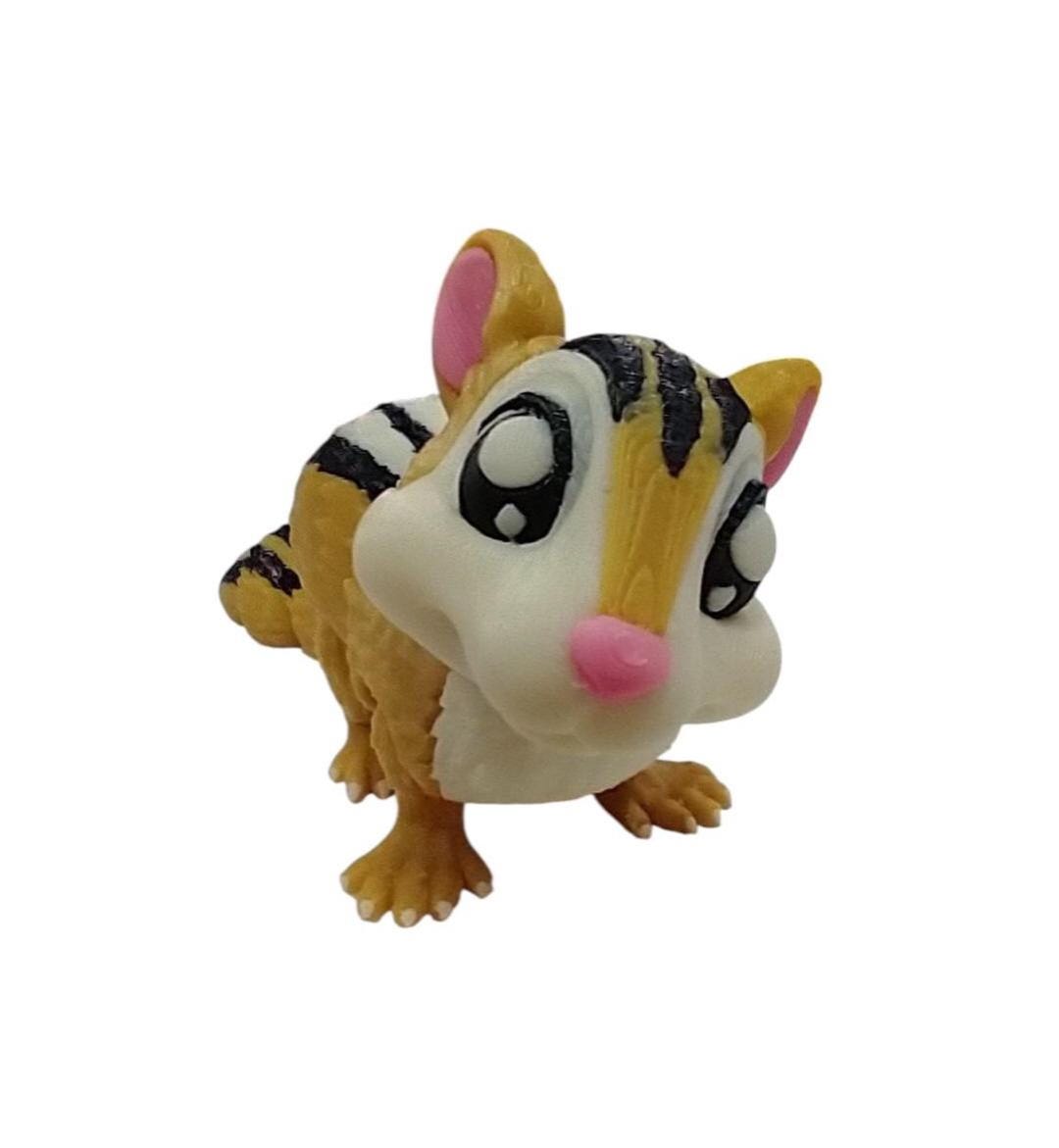 3D Printed Articulating Chipmunk Figurine – Collectible Animal Figure ...