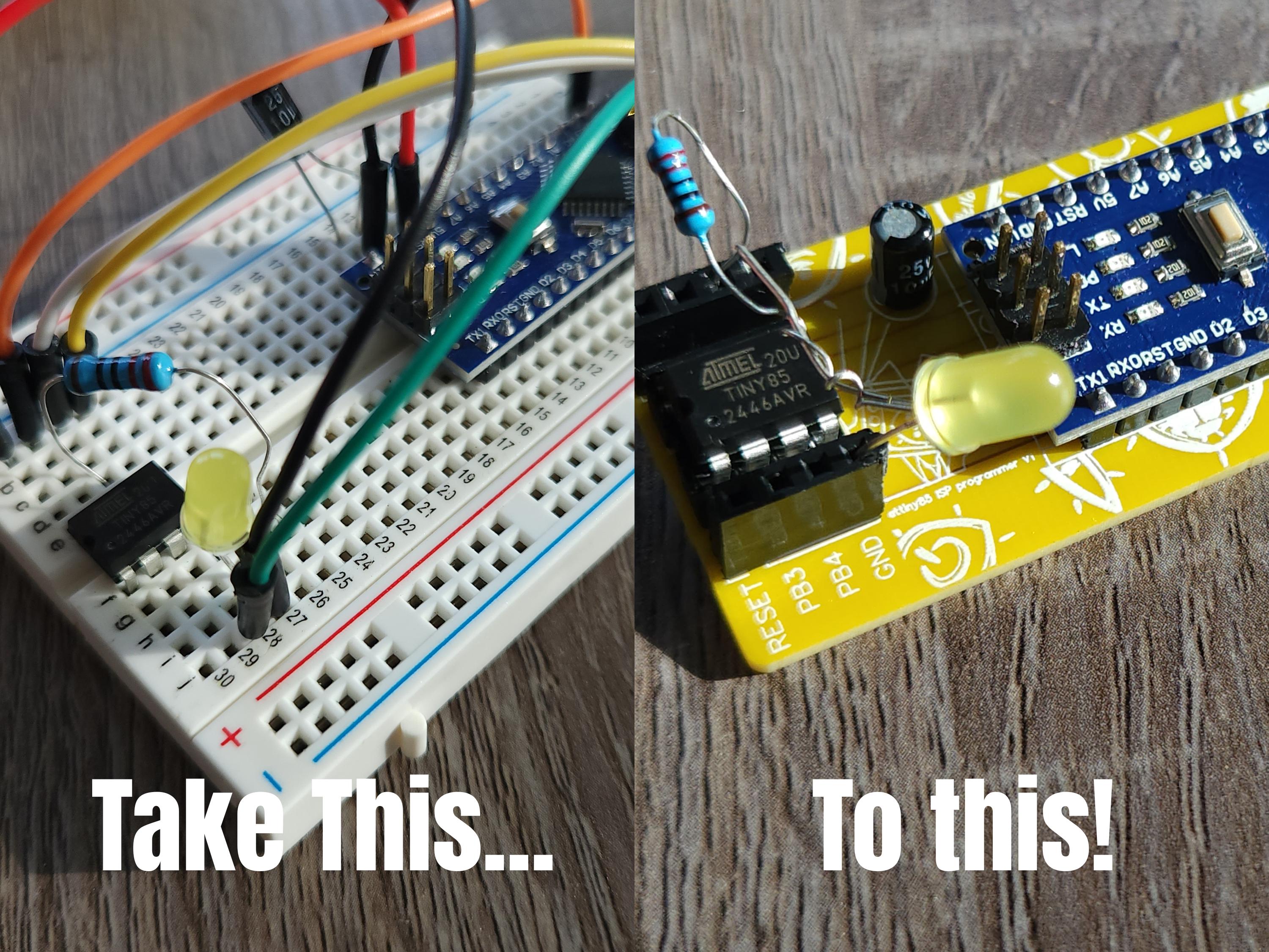 Attiny85 USB Programmer: Arduino IDE Compatible DIY Kit - Etsy