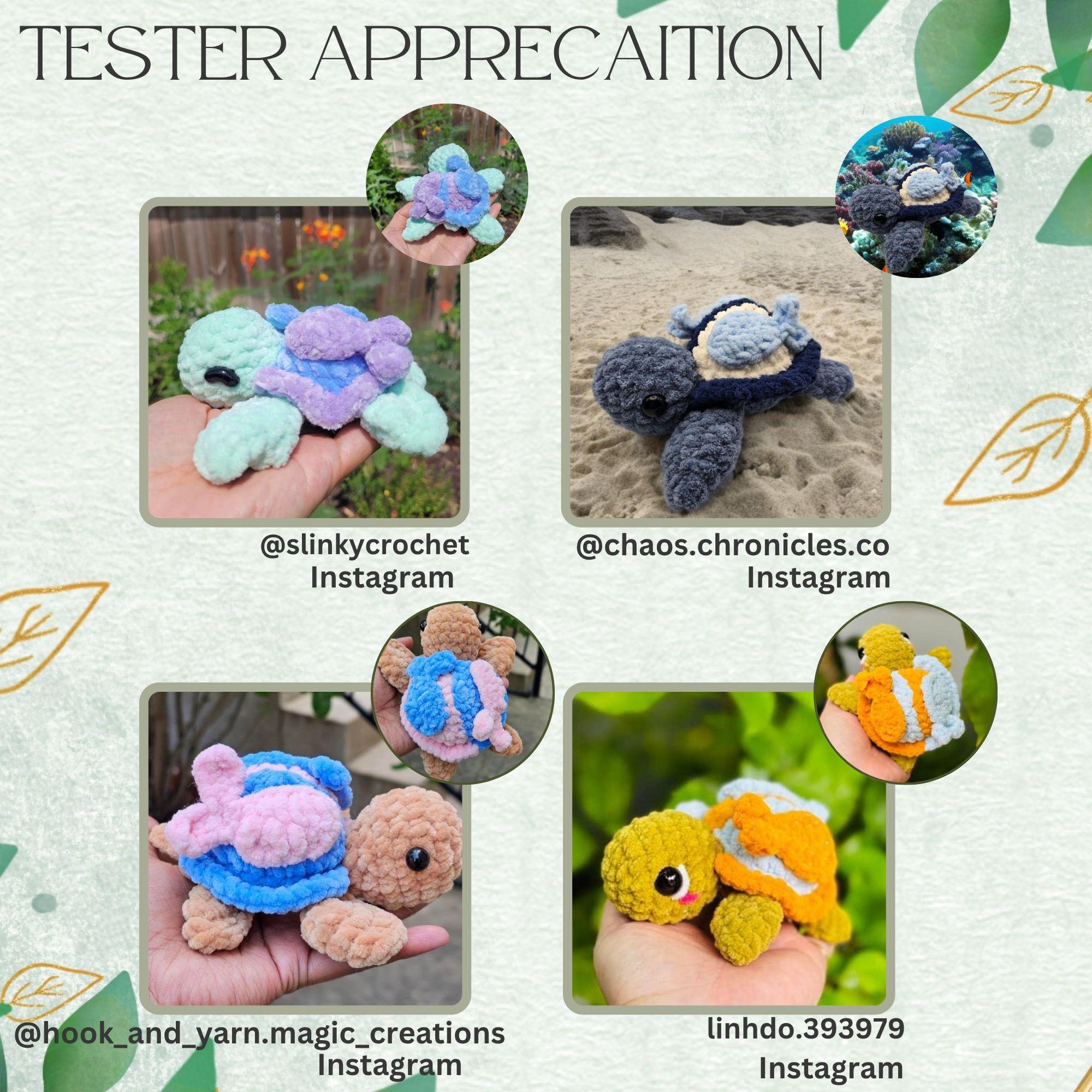 Pisces Mini Turtle Crochet Pattern, Low Sew Body, Small Plush, PDF ...