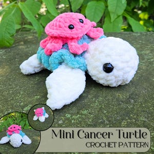 Cancer Mini Turtle Crochet Pattern, Low Sew Body, Small Plush, PDF ...