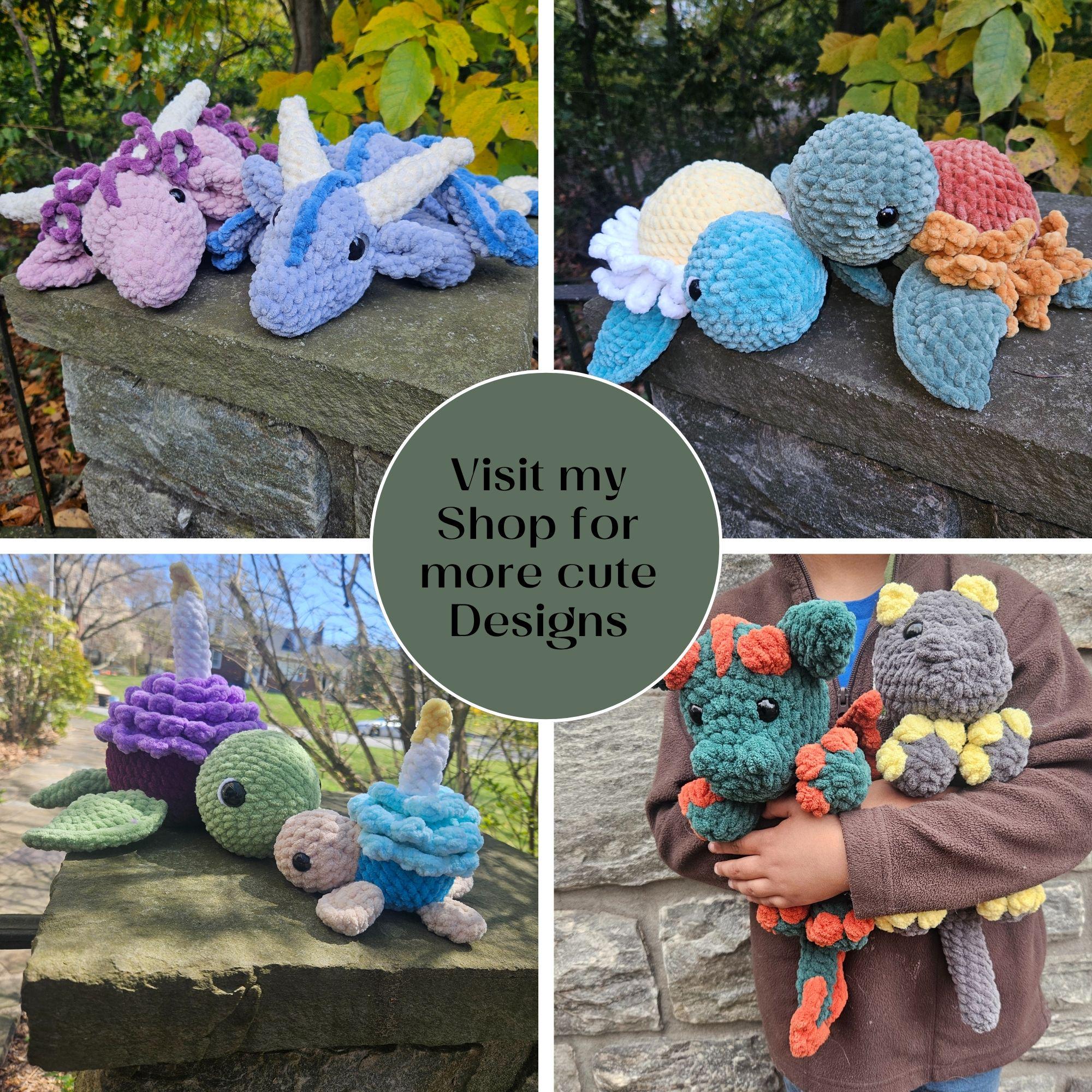 Cancer Mini Turtle Crochet Pattern, Low Sew Body, Small Plush, PDF ...