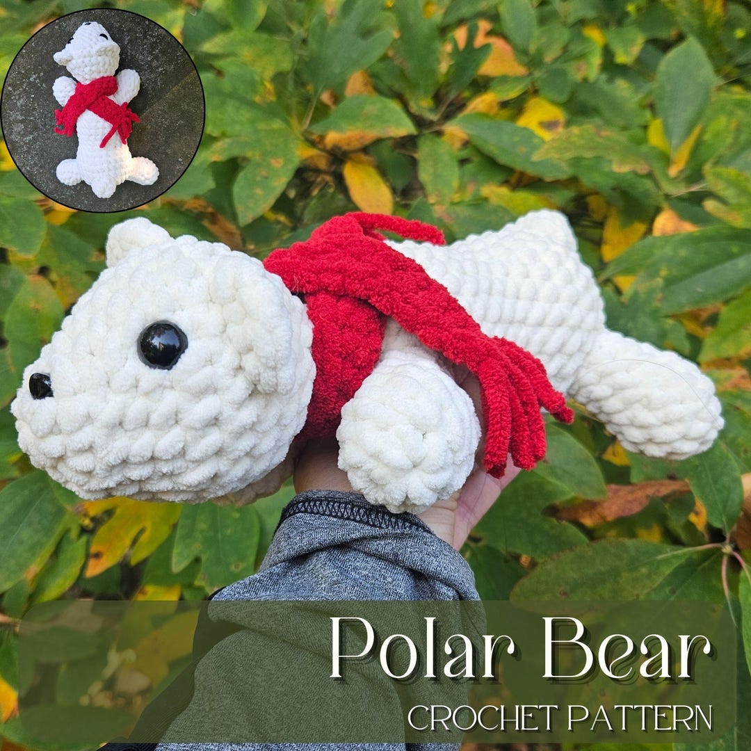 Polar Bear Crochet Pattern, No Sew Amigurumi Crochet Patterns, Crochet ...