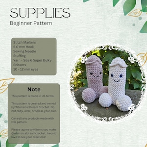 Happy Willy Crochet Pattern, Penis Plush Pattern, Amigurumi Penis, PDF ...