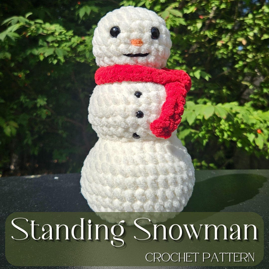Snowman Crochet Pattern, Low Sew, Festive Plush Crochet, Cute Snowman ...