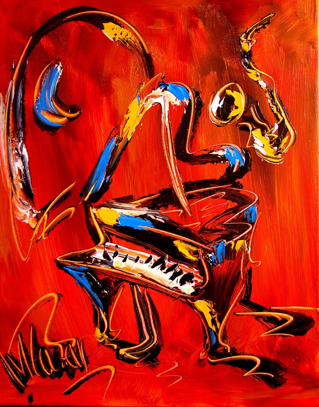 Optimistic Paintings,good Vibes,textured,print,brush Strokes,kitchen ...
