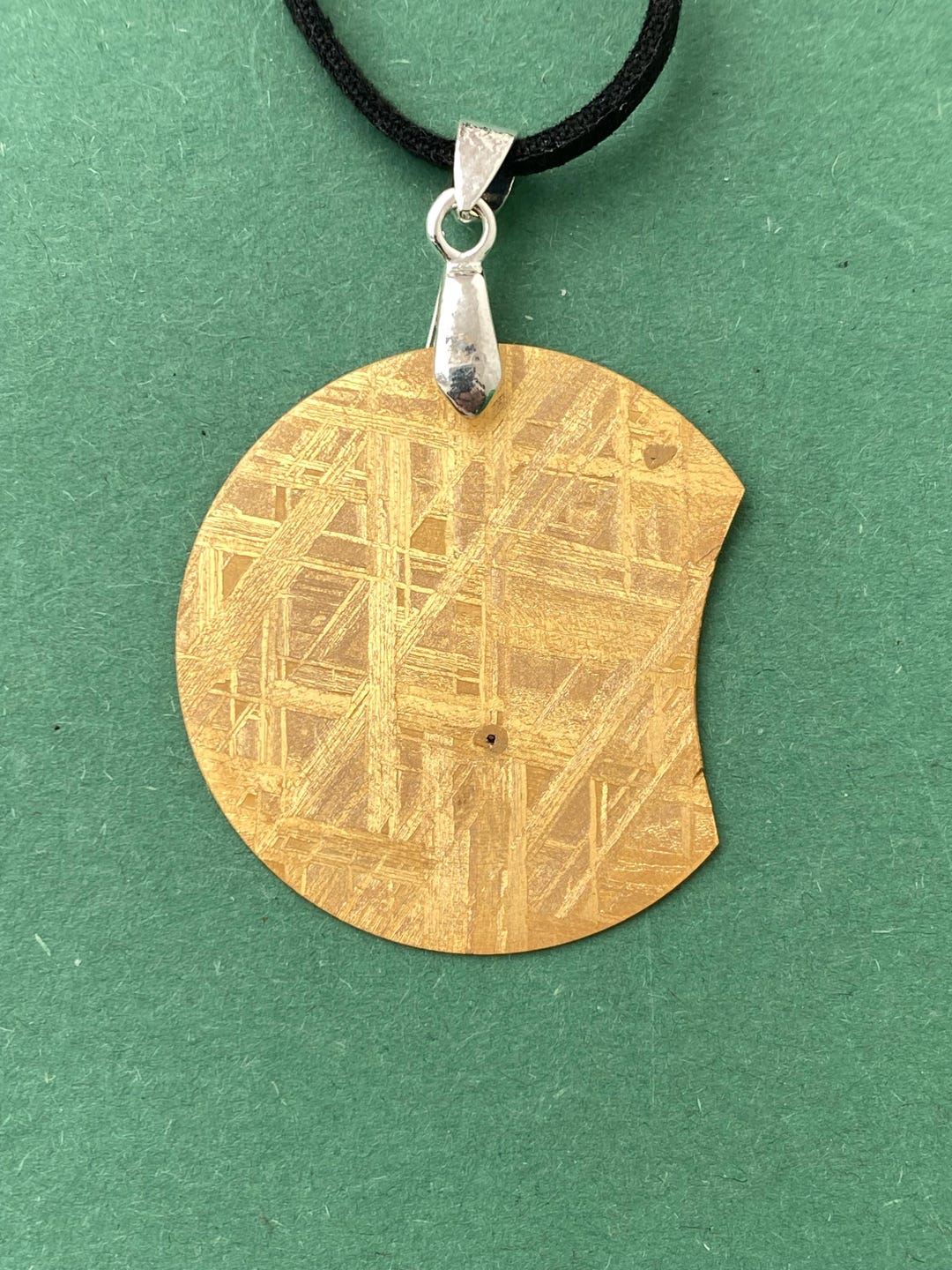 Pendant Made From the Muonionalusta Meteorite, a Piece of Heaven,gold ...