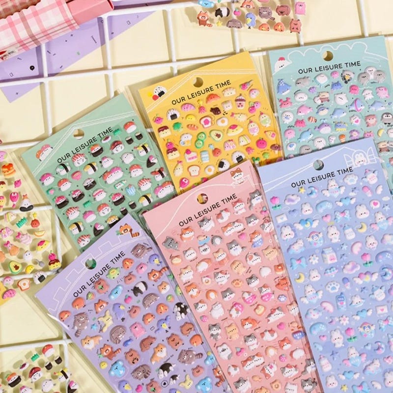 Puffy Stickers - Etsy