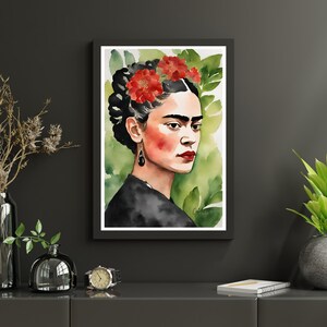 Frida Kahlo Inspired Watercolor Prints Set of 6 Art Prints for Mexican ...