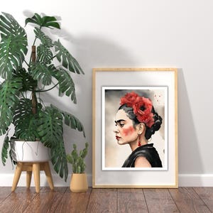 Frida Kahlo Inspired Watercolor Prints Set of 6 Art Prints for Mexican ...