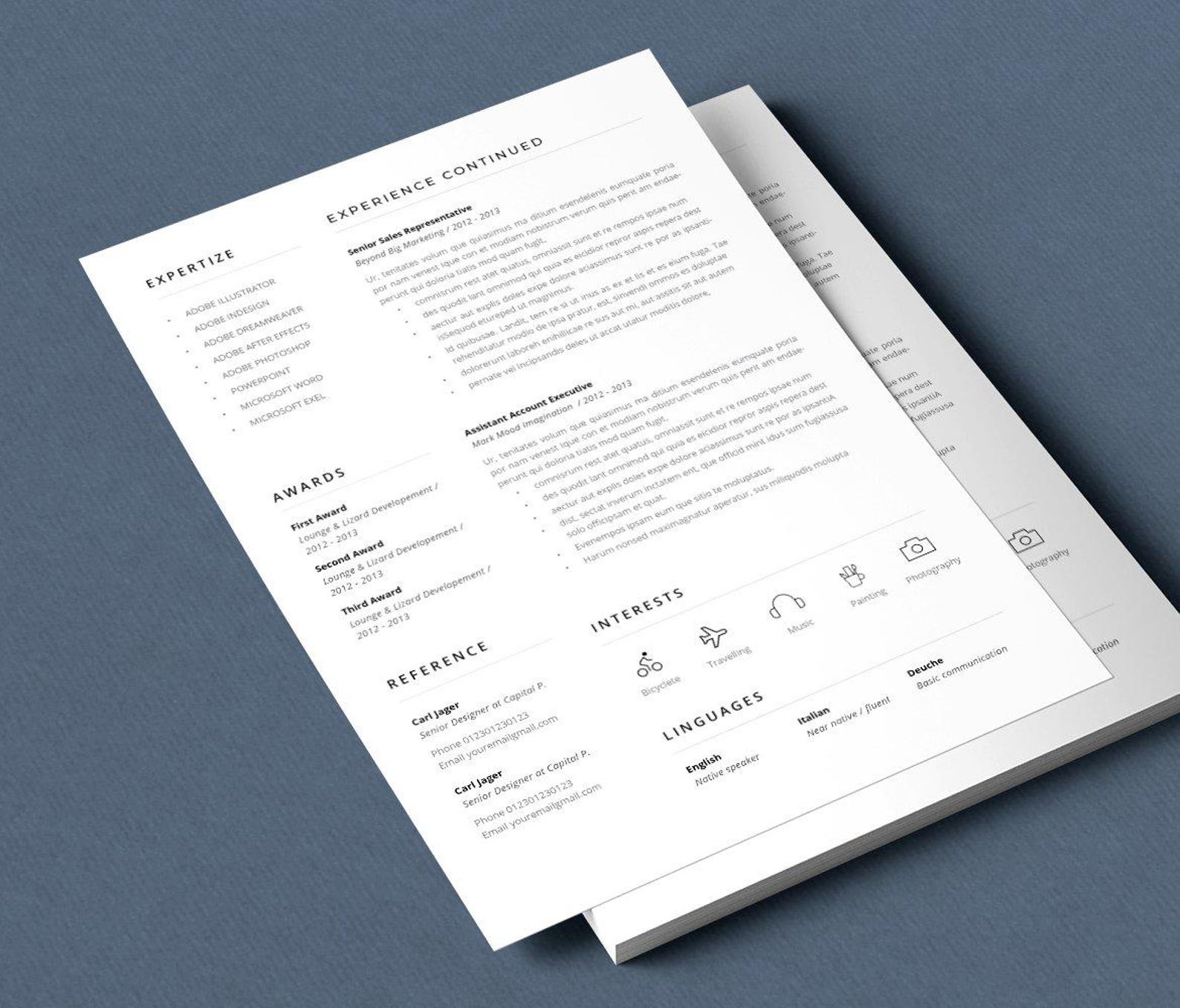 Best Professional Resume Template for Google Docs, Microsoft Word Pages ...
