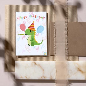 Dinosaur Birthday Theme Digital Art Commercial Use - Cute Party Gift ...