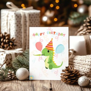 Dinosaur Birthday Theme Digital Art Commercial Use - Cute Party Gift ...